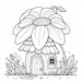 20 Flower House Coloring Pages, Flower Houses, Fairy Flower Houses ...