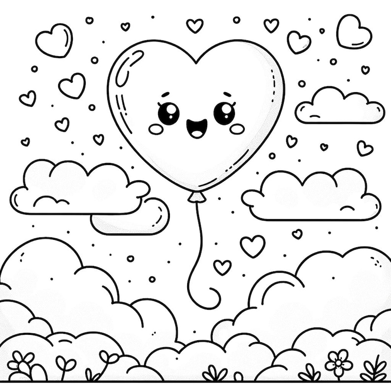 30 Valentines Day Coloring Pages, 30 Cute Love Coloring Pages, Cute ...