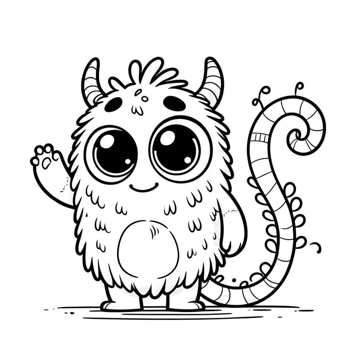 20 Cute Monster Coloring Pages, Monster Coloring Pages, Cute Monster ...