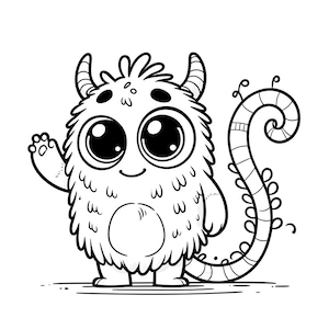 20 Cute Monster Coloring Pages, Monster Coloring Pages, Cute Monster ...