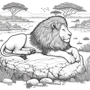 5 Lion Coloring Page, Adult Lion Coloring Page, Kids Lion Coloring Page ...