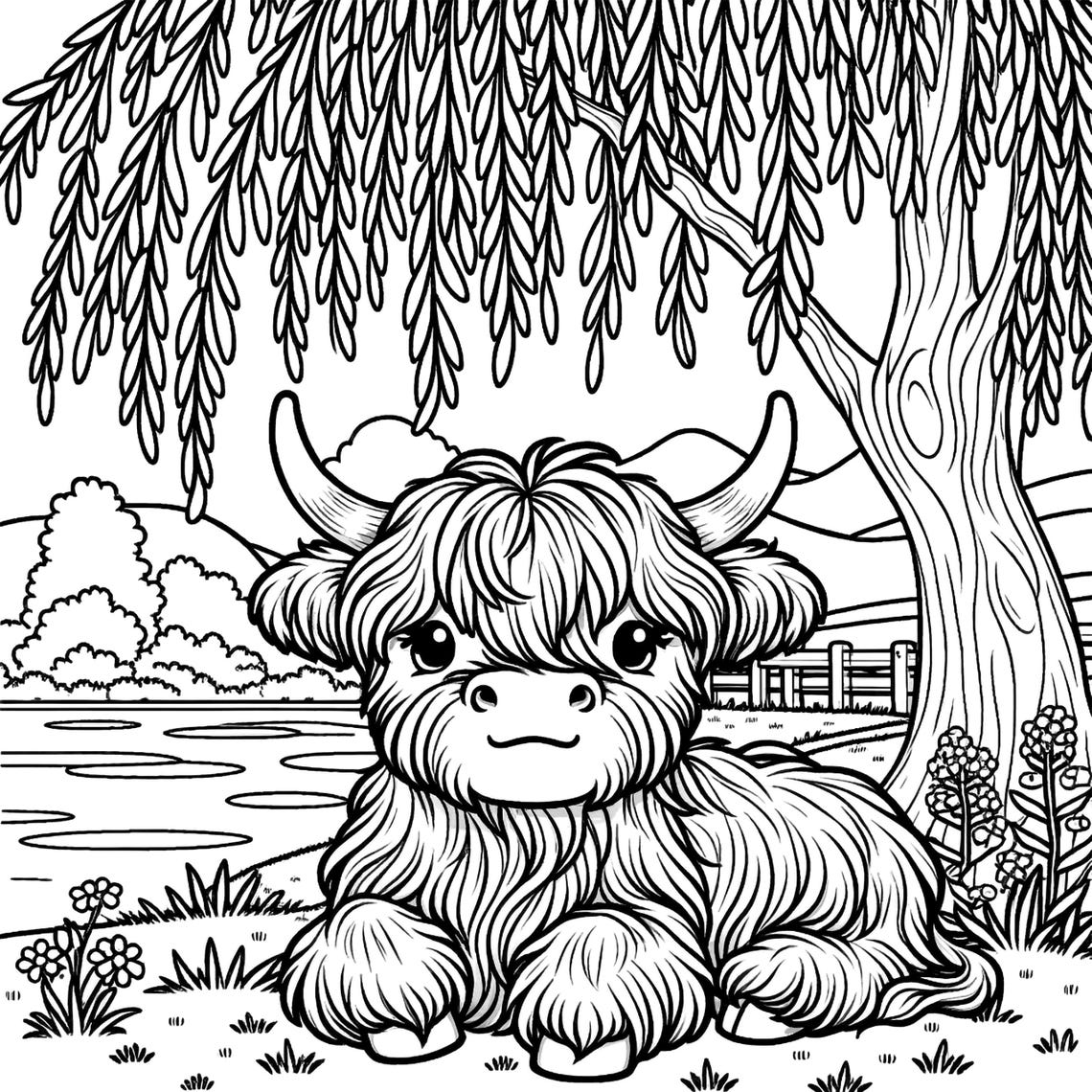 5 Highland Cow Coloring Pages, Cow Coloring Pages, Highland Cows, Cute ...