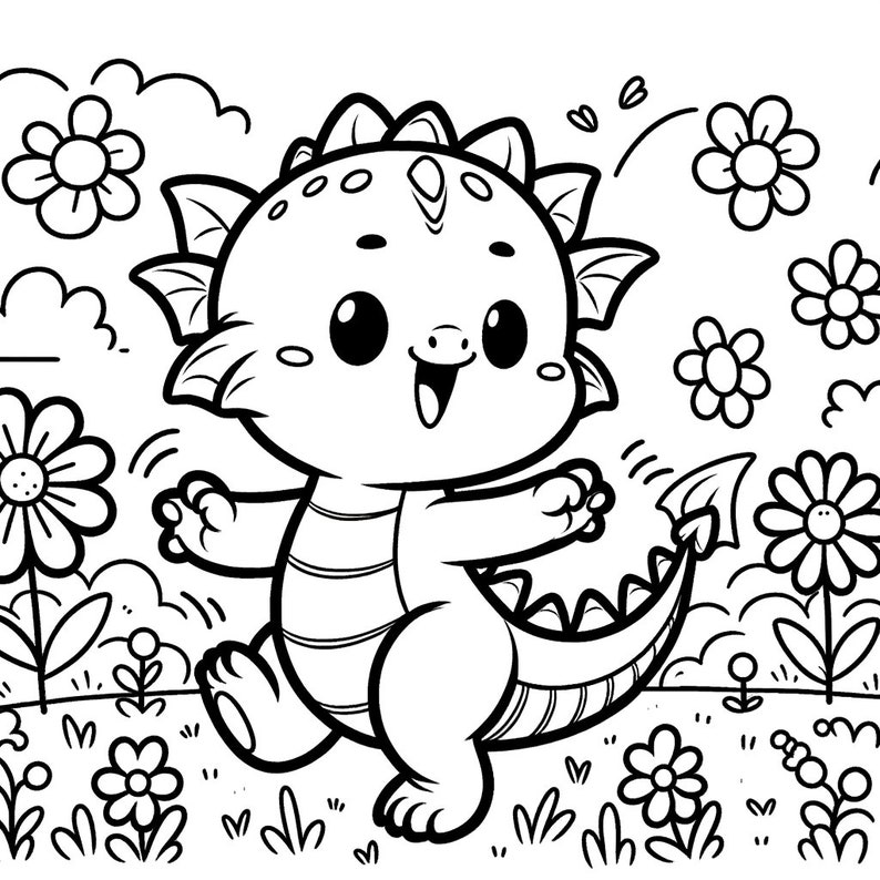 30 Baby Dragon Coloring Pages, Fantasy Dragon Coloring Pages, Cute Baby ...