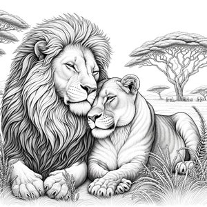 5 Lion Coloring Page, Adult Lion Coloring Page, Kids Lion Coloring Page ...