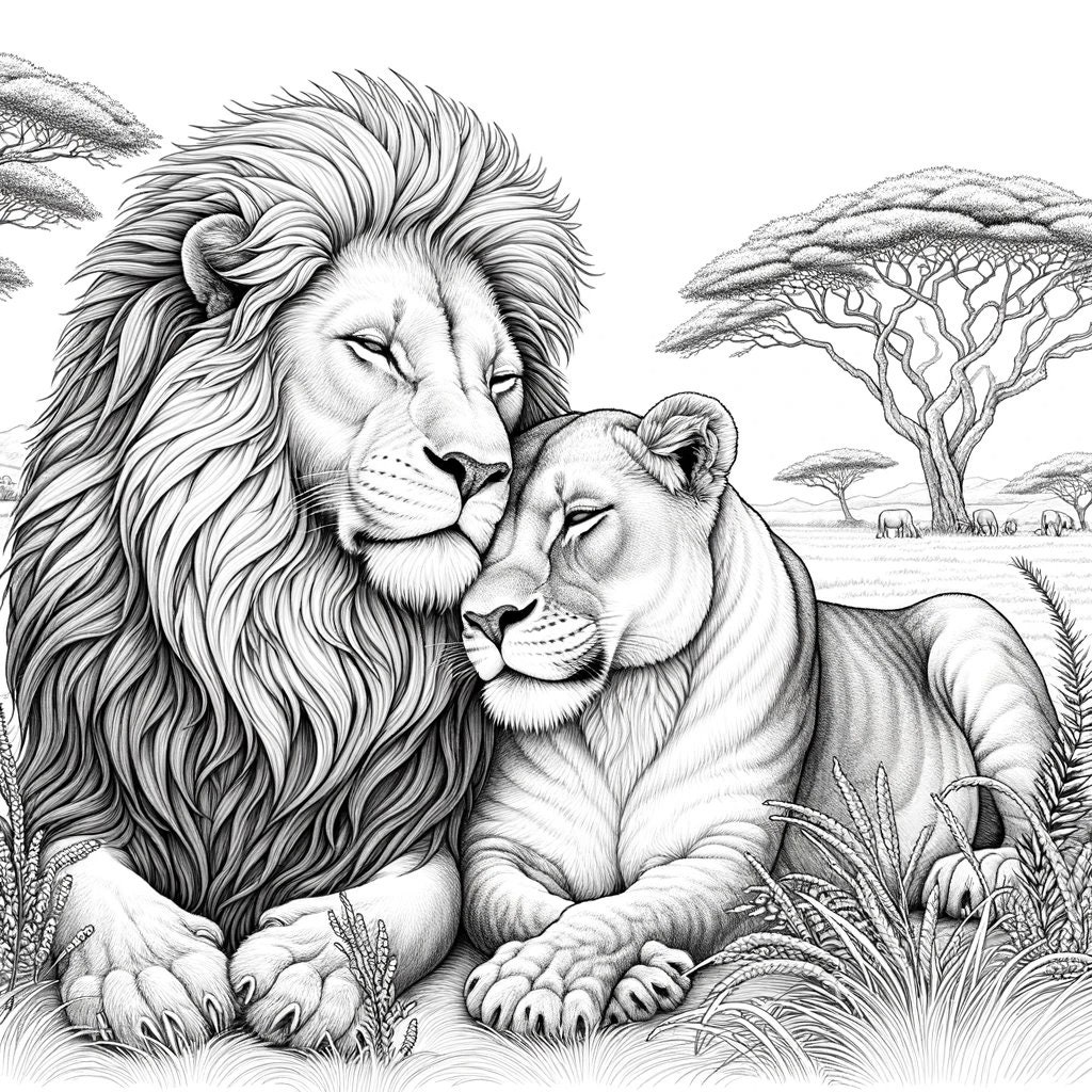 5 Lion Coloring Page, Adult Lion Coloring Page, Kids Lion Coloring Page ...