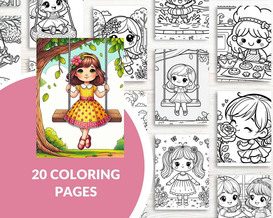 20 Cute Girl Coloring Pages, Cute Lady, Kids Coloring, Female Coloring ...