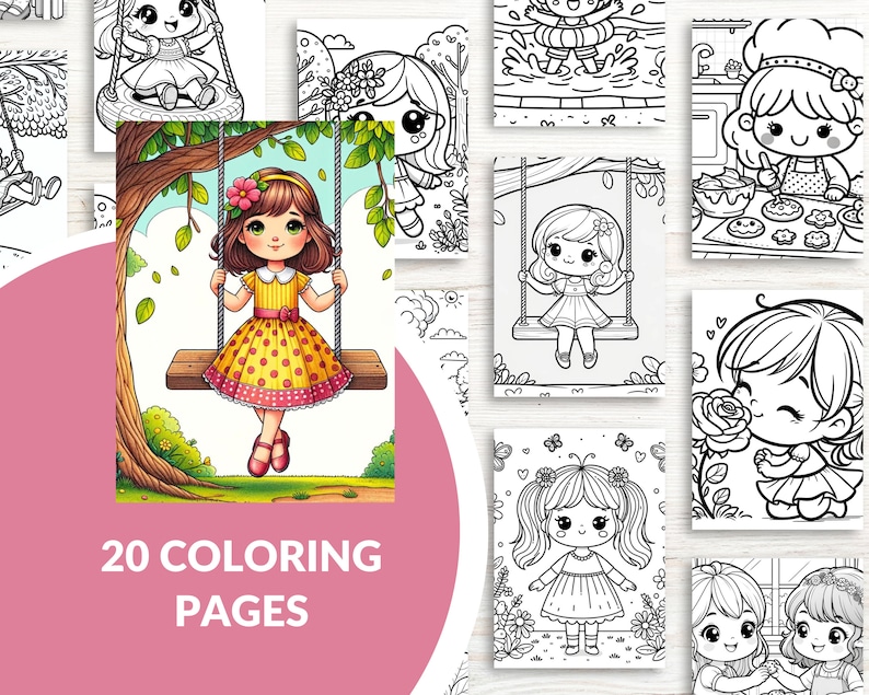 20 Cute Girl Coloring Pages, Cute Lady, Kids Coloring, Female Coloring ...