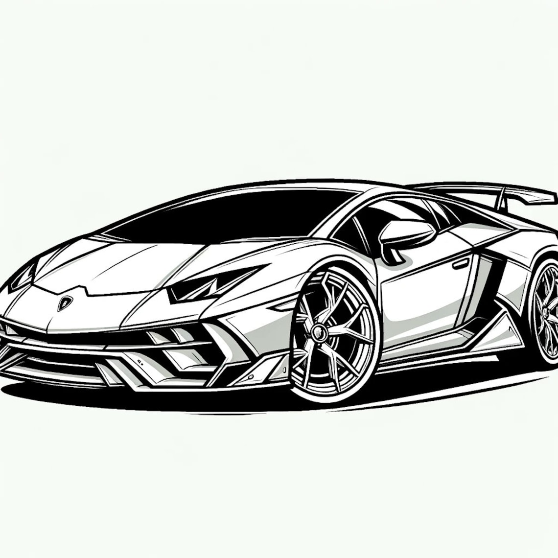 5 Car Coloring Pages, Car Coloring Pages, Cool Car Coloring Pages. - Etsy