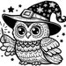5 Owl Coloring Page, Whimsical Owl, Owl Art, Animal Coloring, Fantasy ...