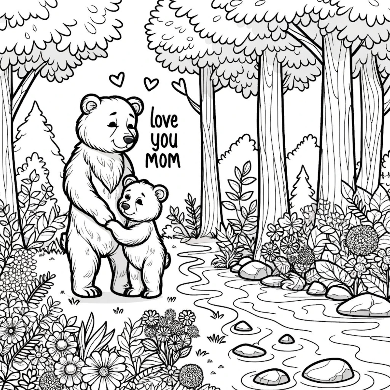 10 Mothers Day Coloring Pages, Mothers Day Gift, Happy Mothers Day ...
