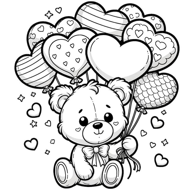 30 Valentines Day Coloring Pages, 30 Cute Love Coloring Pages, Cute ...