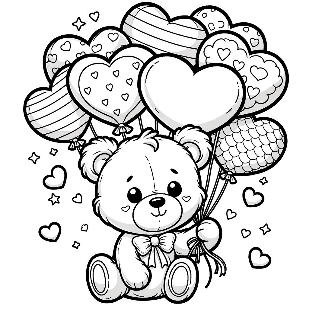 30 Valentines Day Coloring Pages, 30 Cute Love Coloring Pages, Cute ...