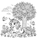 5 Cute Enchanted Unicorn Coloring Pages, Mystical Animal Coloring ...