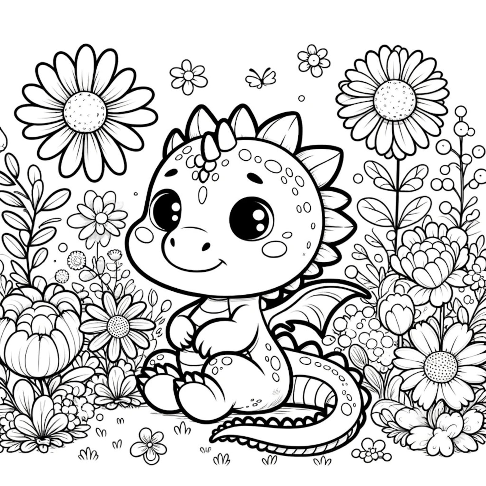 30 Baby Dragon Coloring Pages, Fantasy Dragon Coloring Pages, Cute Baby ...