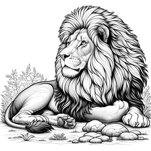 5 Lion Coloring Pages, Adult Lion Coloring Page, Cool Animal Coloring ...