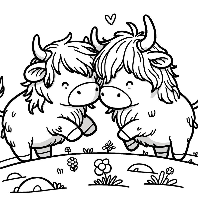 20 Highland Cow Coloring Pages, Cow Coloring Pages, Highland Cows, Cute ...
