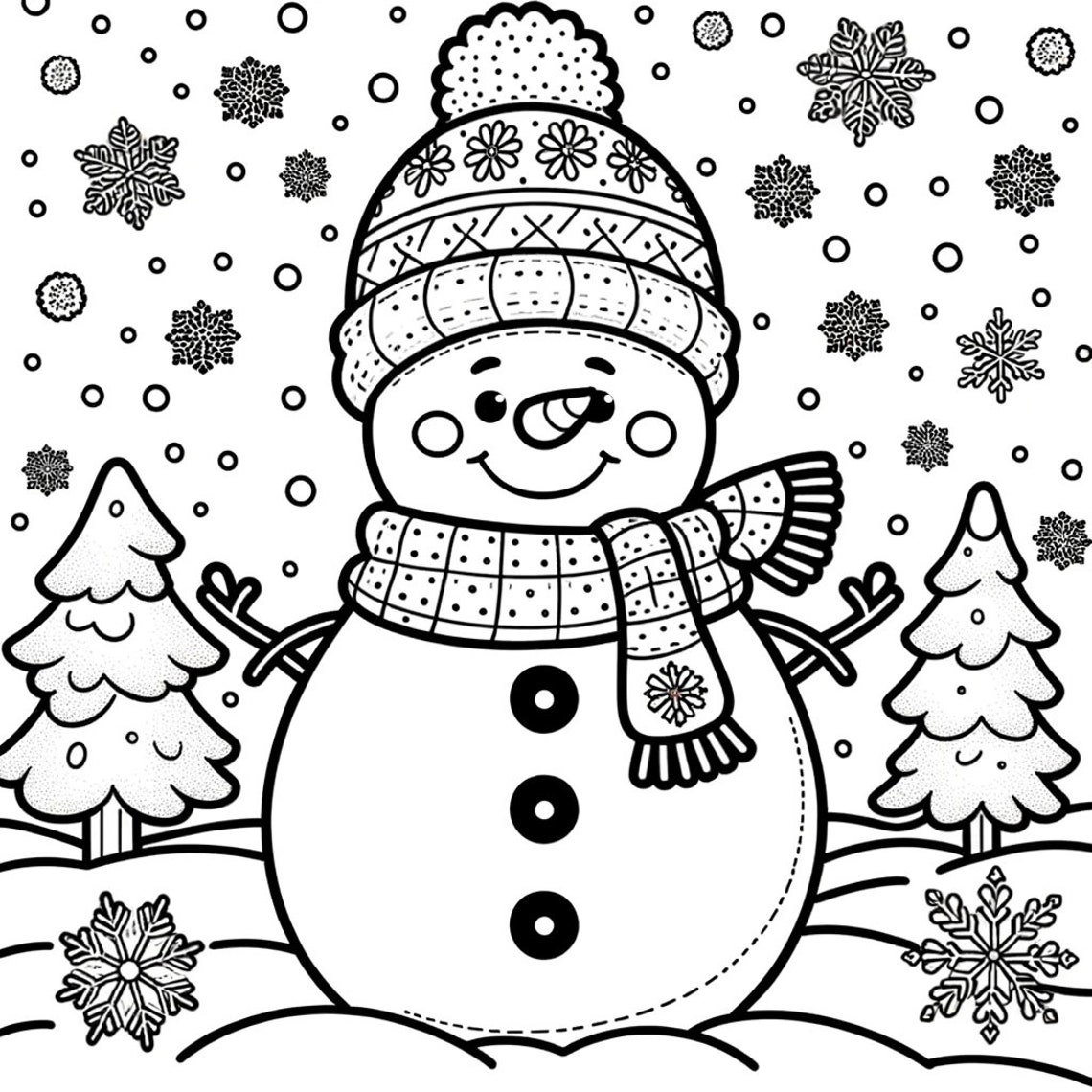 5 Winter Coloring Pages, Snowy Coloring, Winter Coloring - Etsy
