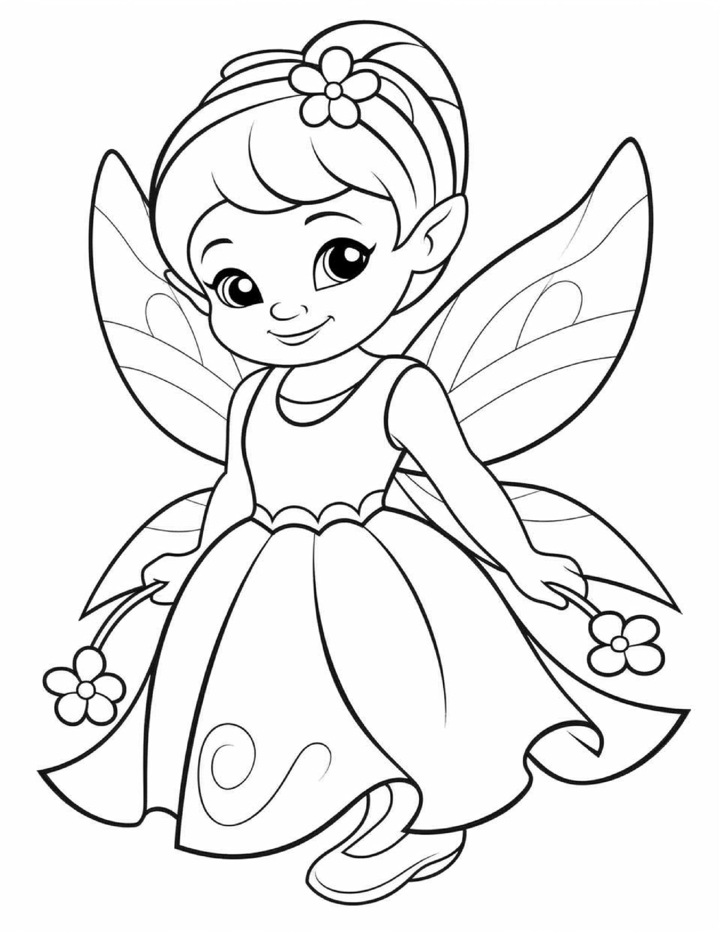 5 Fairy Coloring Pages, Enchanted Fairy Coloring Page, Fantasy Fairy ...