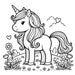 5 Cute Enchanted Unicorn Coloring Pages, Mystical Animal Coloring ...