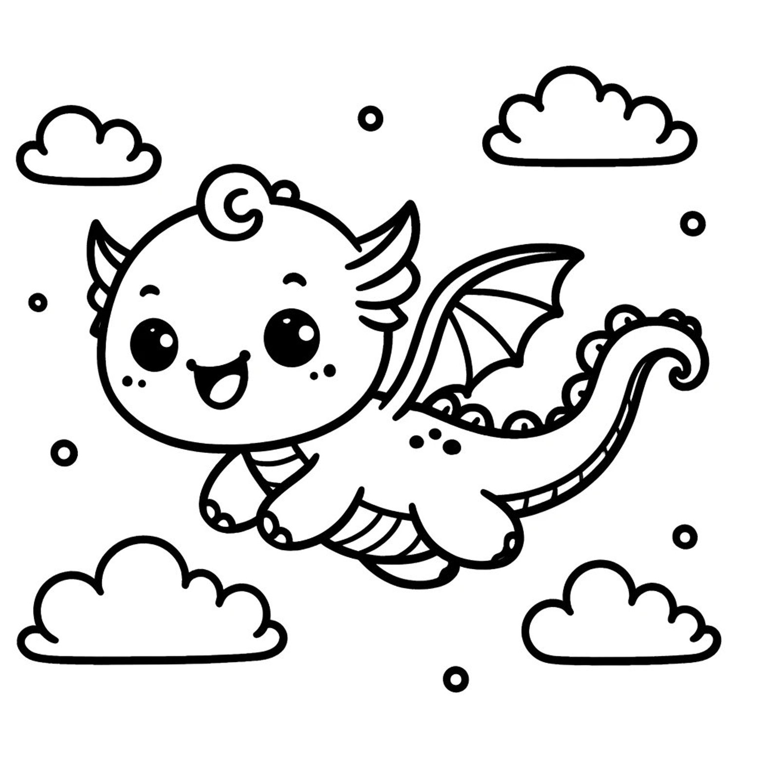 5 Baby Dragon Coloring Pages, Fantasy Dragon Coloring Pages, Cute Baby ...