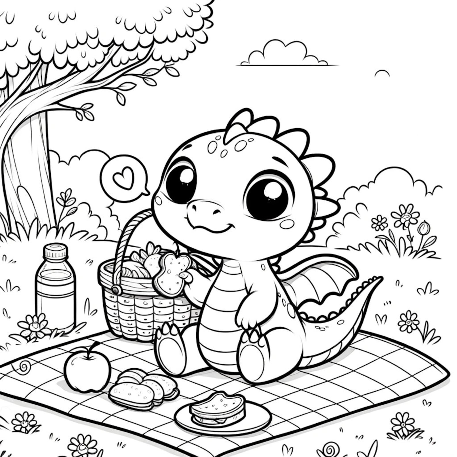 25 Baby Dragon Coloring Pages, Fantasy Dragon Coloring Pages, Cute Baby ...