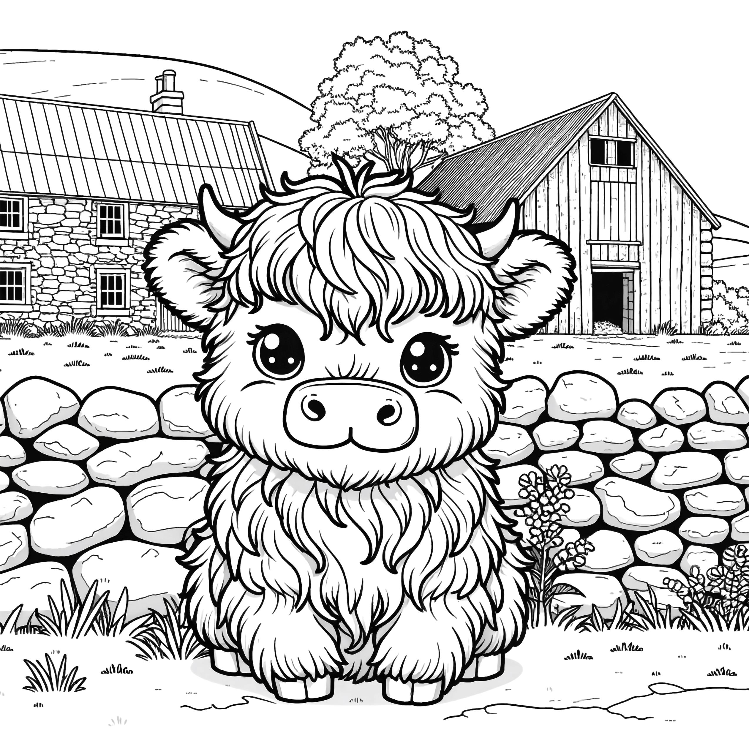 5 Highland Cow Coloring Pages, Cow Coloring Pages, Highland Cows, Cute ...