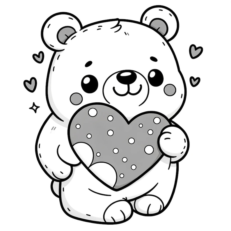 5 Valentines Day Coloring Pages, 5 Cute Love Coloring Pages, Cute Kids ...