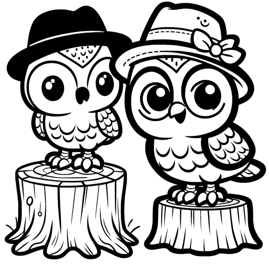 5 Owl Coloring Page, Whimsical Owl, Owl Art, Animal Coloring, Fantasy ...