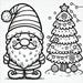 5 Christmas Gnome Coloring Pages, Kids Christmas Coloring, Enchanted ...