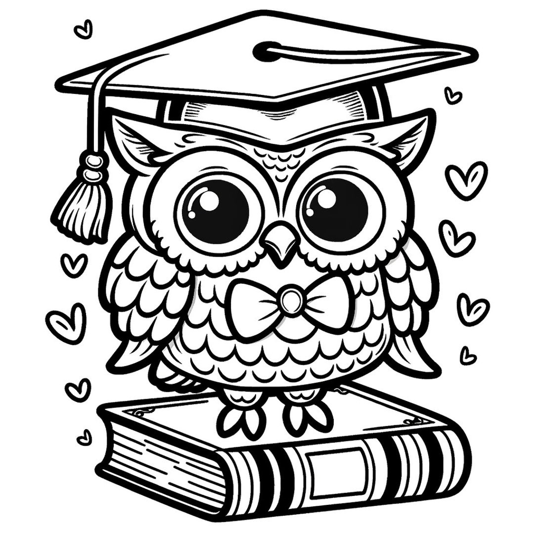 5 Owl Coloring Page, Whimsical Owl, Owl Art, Animal Coloring, Fantasy ...