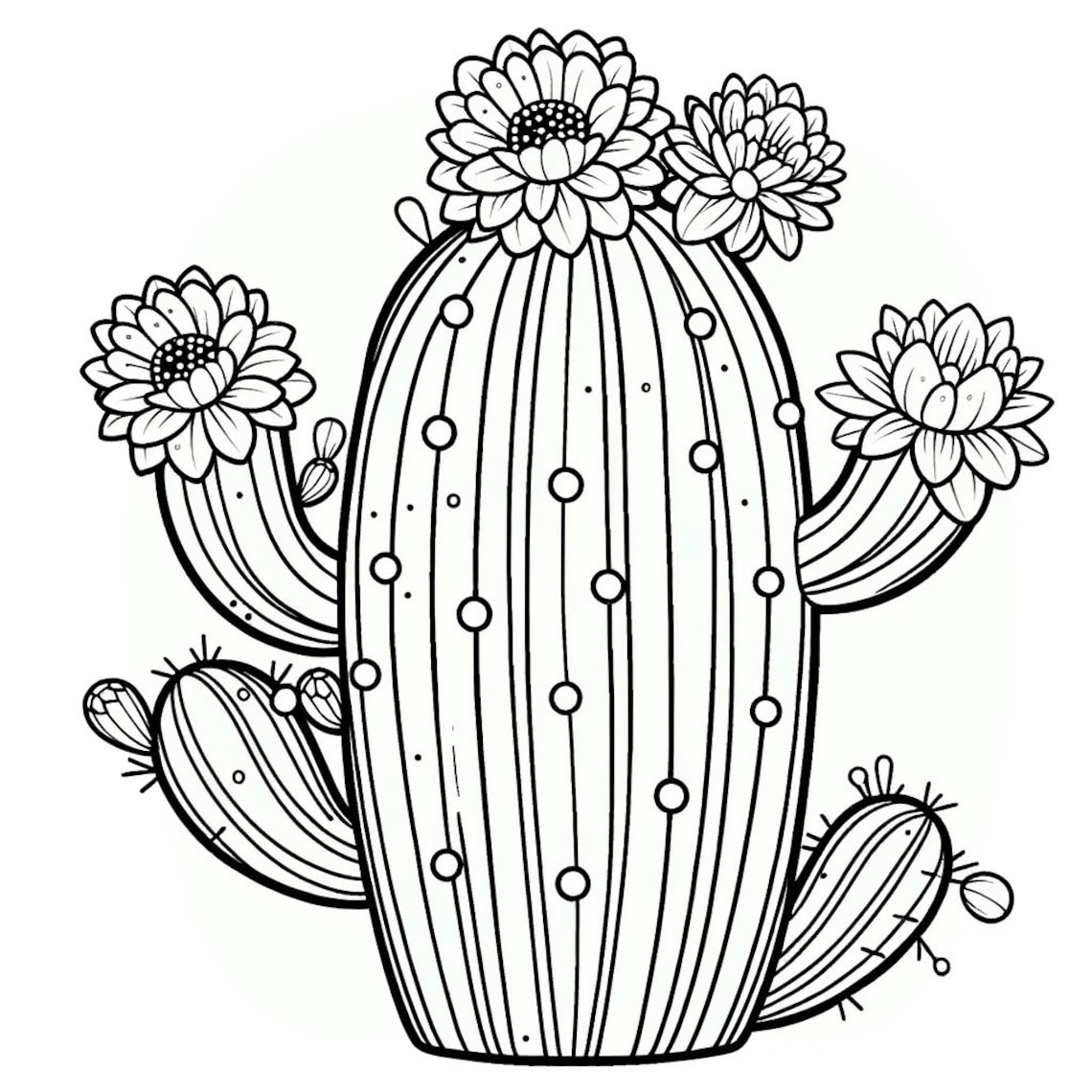 20 Cacti Coloring Pages, Flower Coloring Pages, Cactus Coloring, Cactus ...