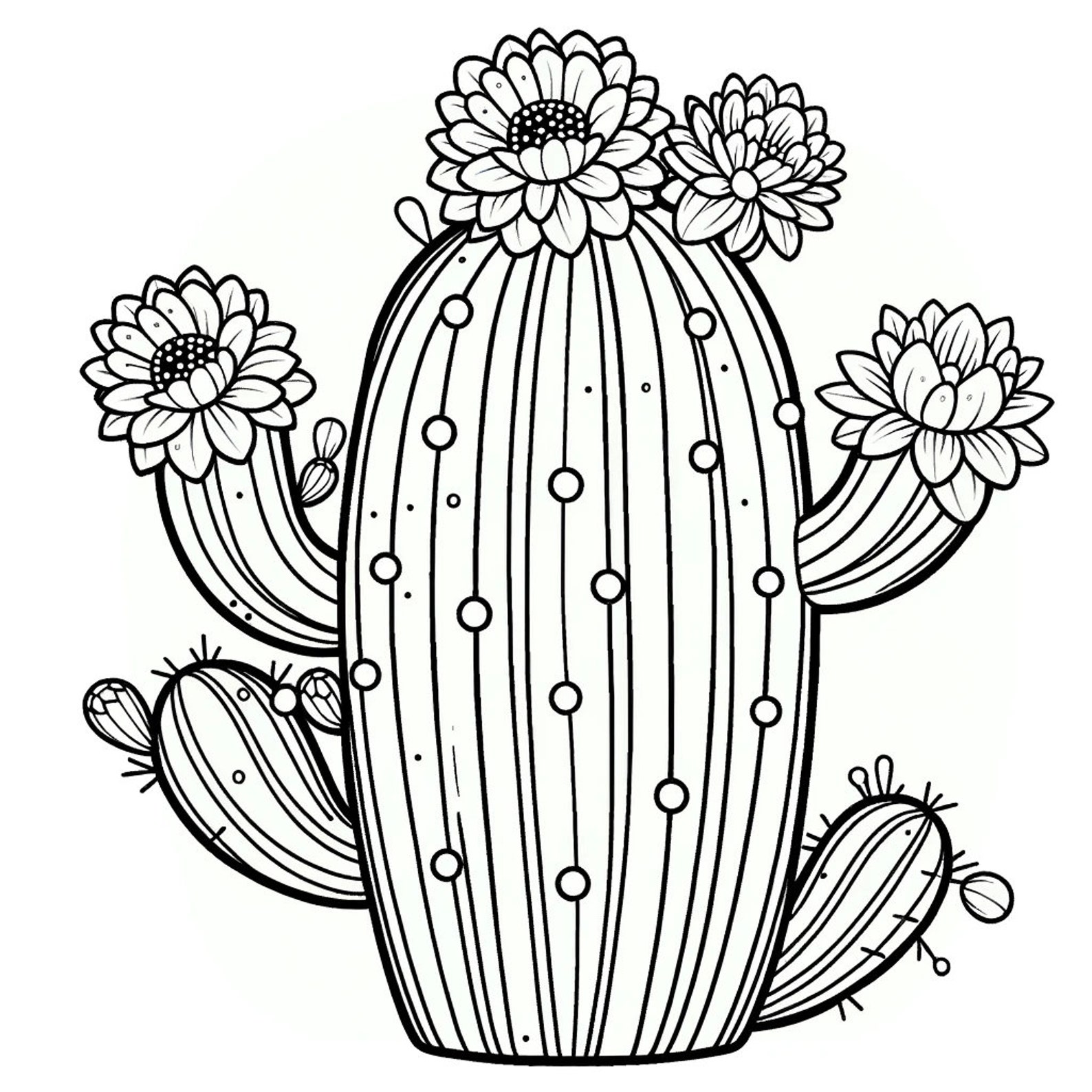 20 Cacti Coloring Pages, Flower Coloring Pages, Cactus Coloring, Cactus ...