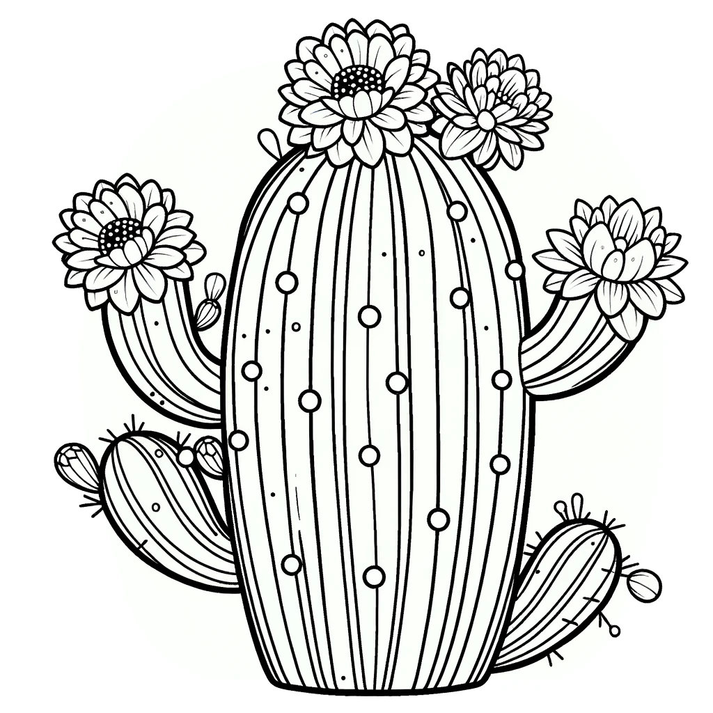 20 Cacti Coloring Pages, Flower Coloring Pages, Cactus Coloring, Cactus ...