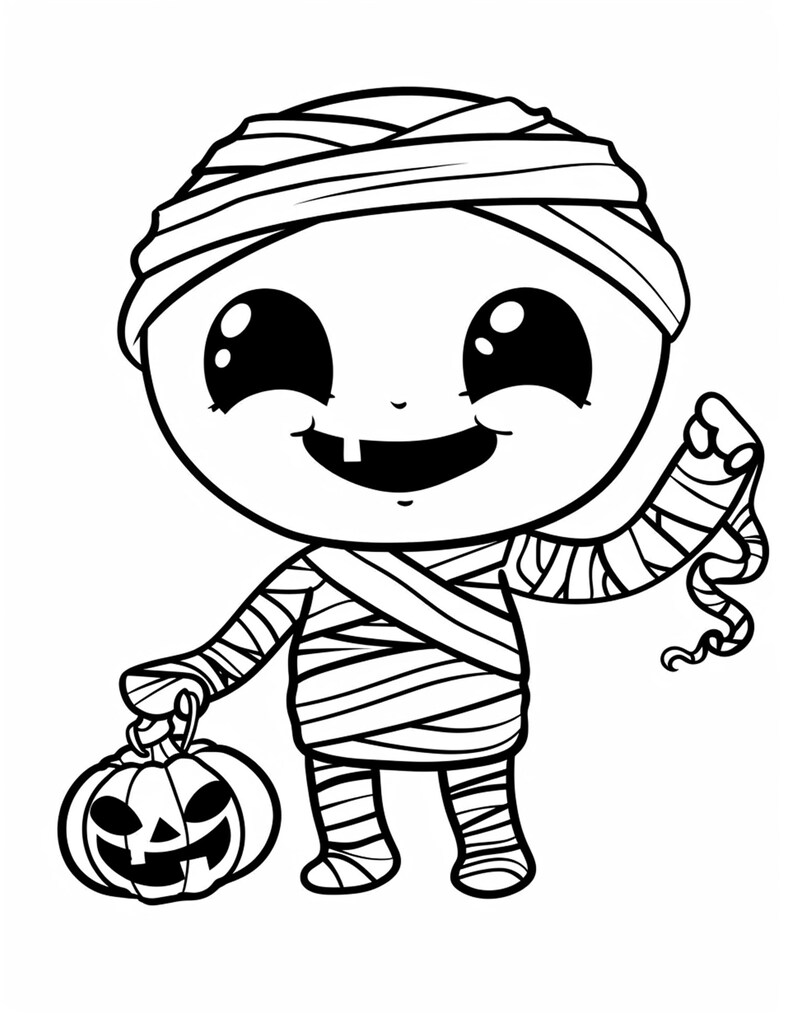 5 Cute Halloween Coloring Pages, Halloween Coloring, Pumpkin Coloring ...