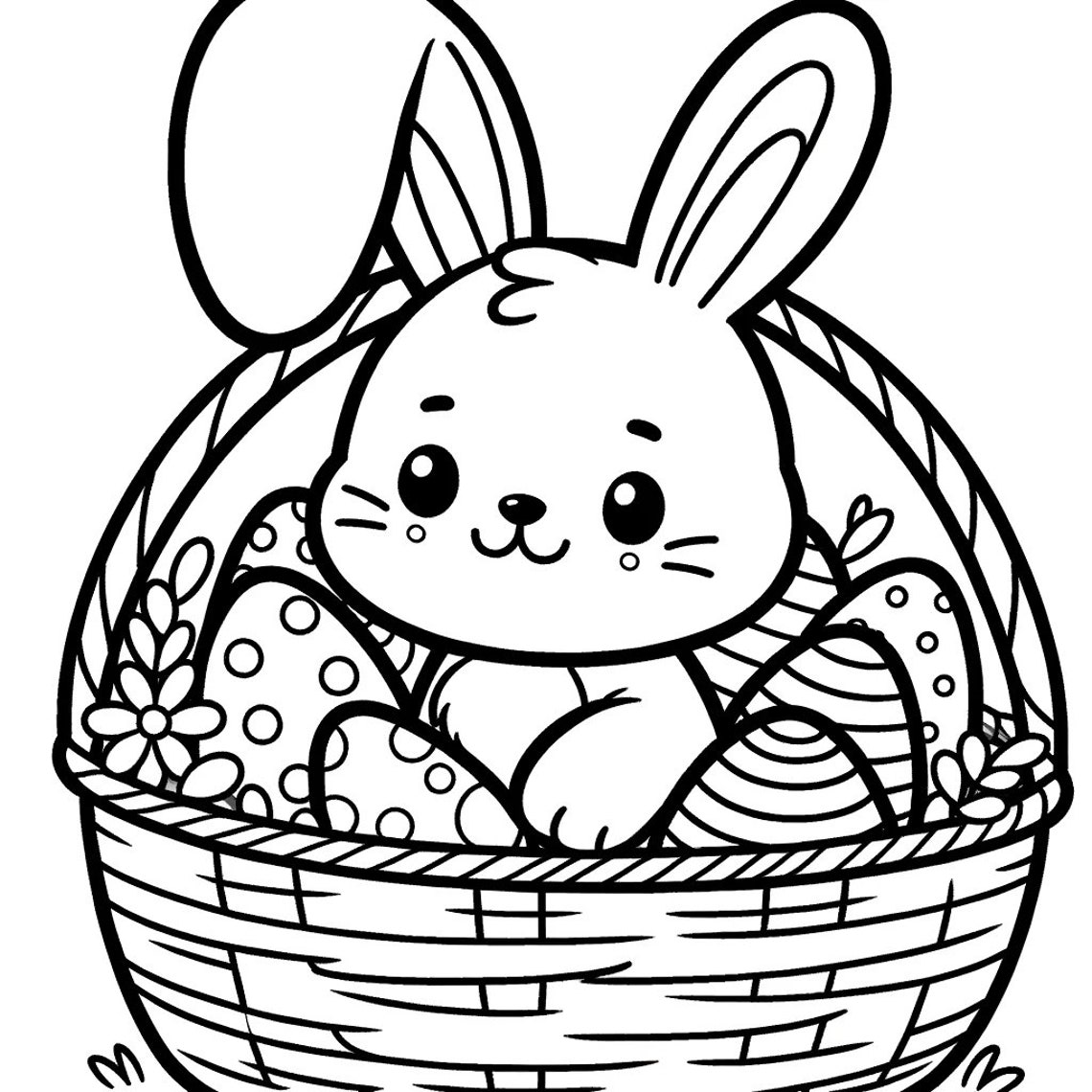 25 Easter Coloring Pages, Easter Coloring Bundle, Easter Bunny Coloring ...