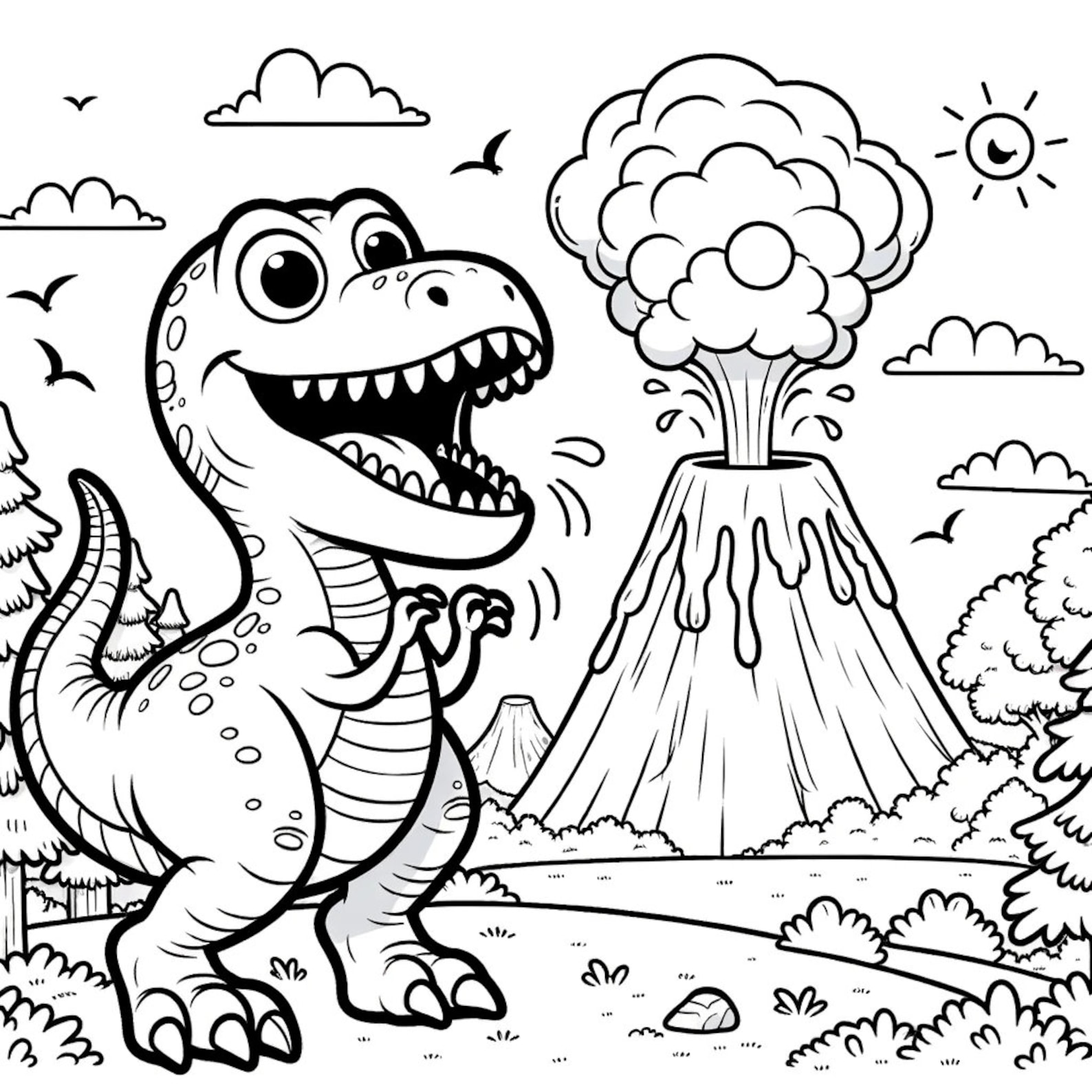 20 Dinosaur Coloring Pages, 20 Dino Packs, Cool Dinosaur Coloring Pack ...