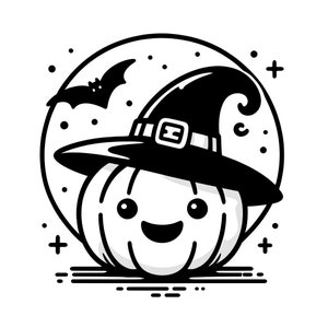 5 Cute Halloween Theme Coloring Pages, Halloween Coloring, Pumpkin ...