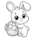 5 Easter Coloring Pages, Easter Coloring Bundle, Easter Bunny Coloring ...