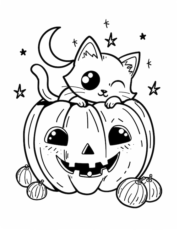 5 Kleine Pompoen Kleurplaten