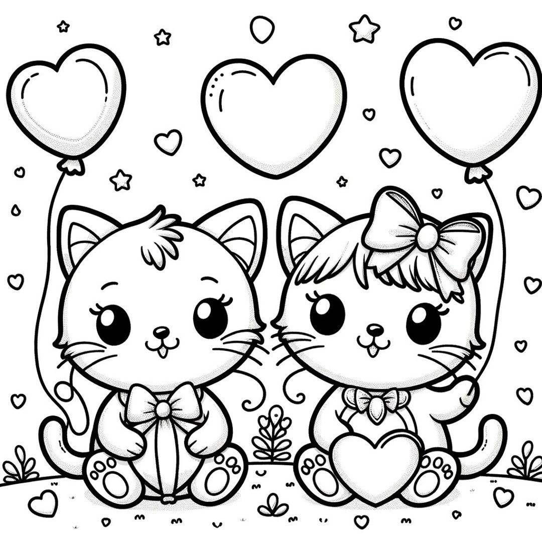 30 Valentines Day Coloring Pages, 30 Cute Love Coloring Pages, Cute ...