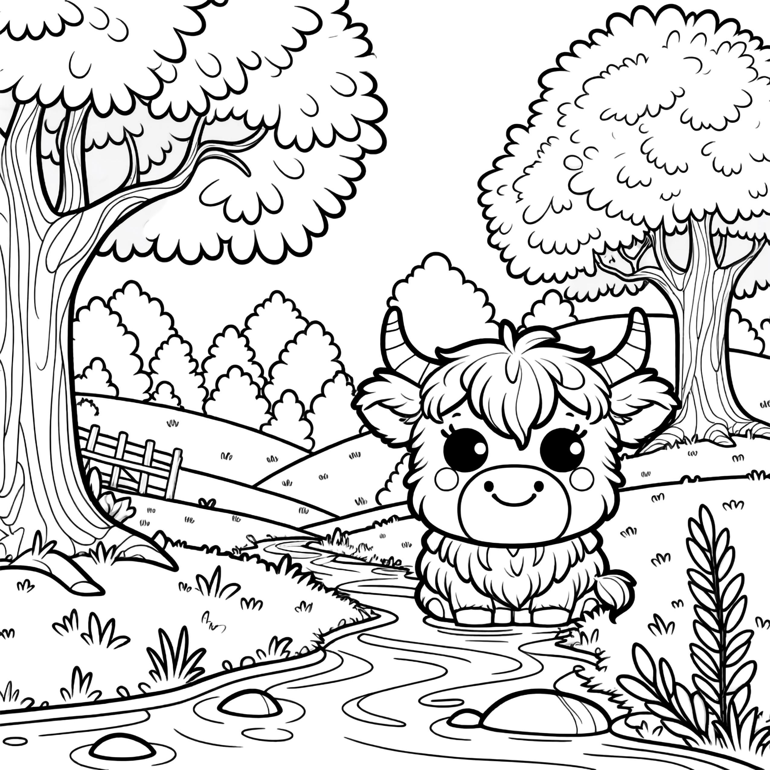 5 Highland Cow Coloring Pages, Cow Coloring Pages, Highland Cows, Cute ...