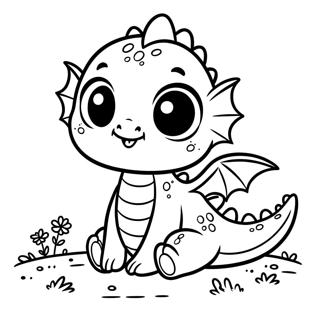 5 Baby Dragon Coloring Pages, Fantasy Dragon Coloring Pages, Cute Baby ...