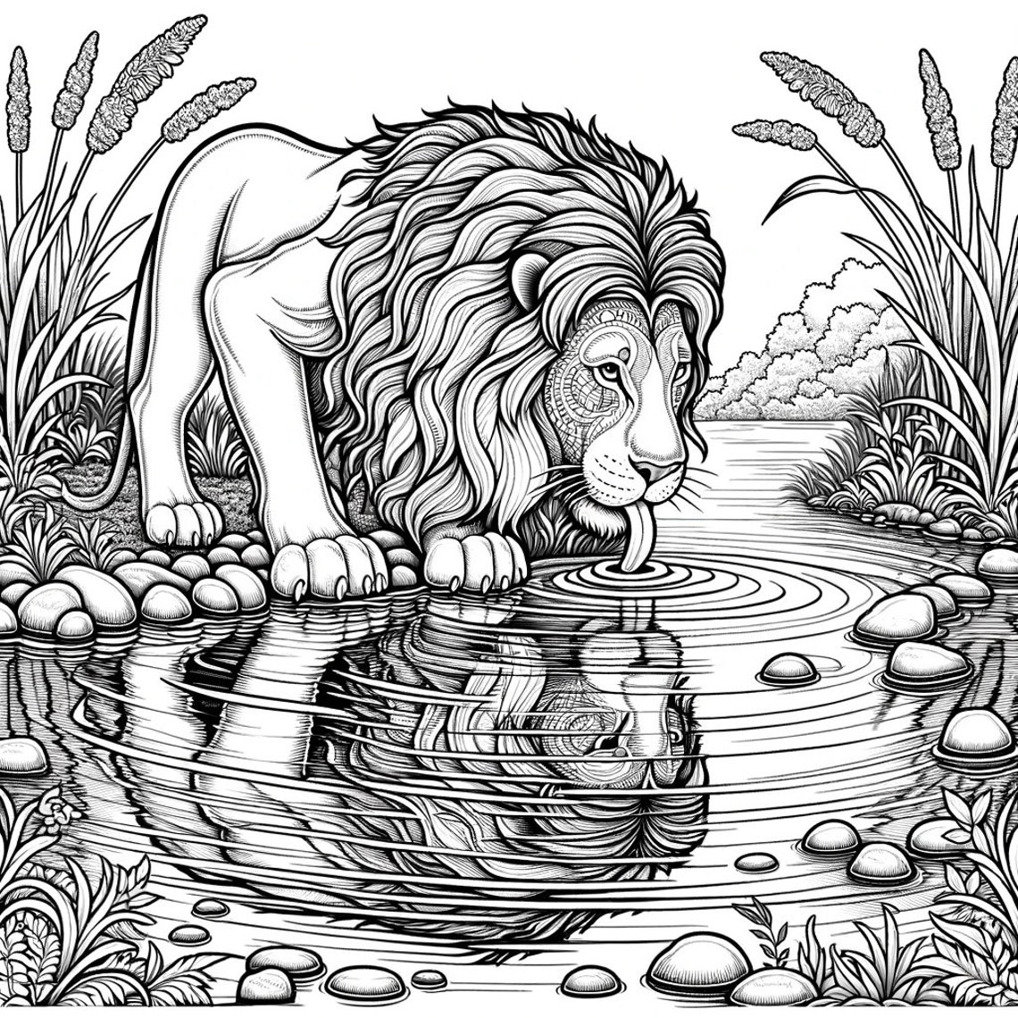 20 Lion Coloring Pages, Adult Lion Coloring Page, Cool Animal Coloring ...