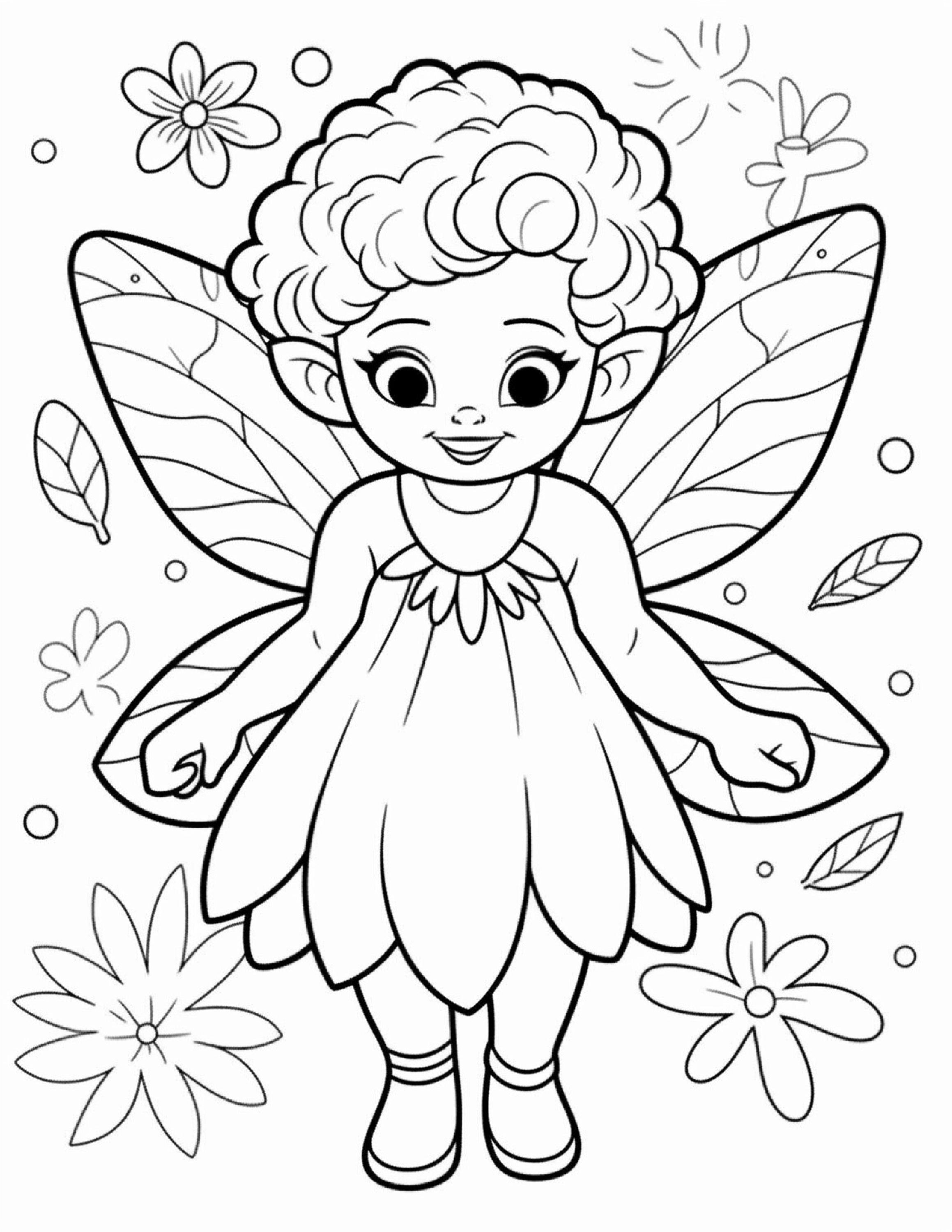 5 Fairy Coloring Pages, Enchanted Fairy Coloring Page, Fantasy Fairy ...