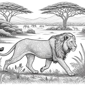 5 Lion Coloring Page, Adult Lion Coloring Page, Kids Lion Coloring Page ...