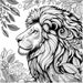 5 Lion Coloring Pages, Adult Lion Coloring Page, Cool Animal Coloring ...