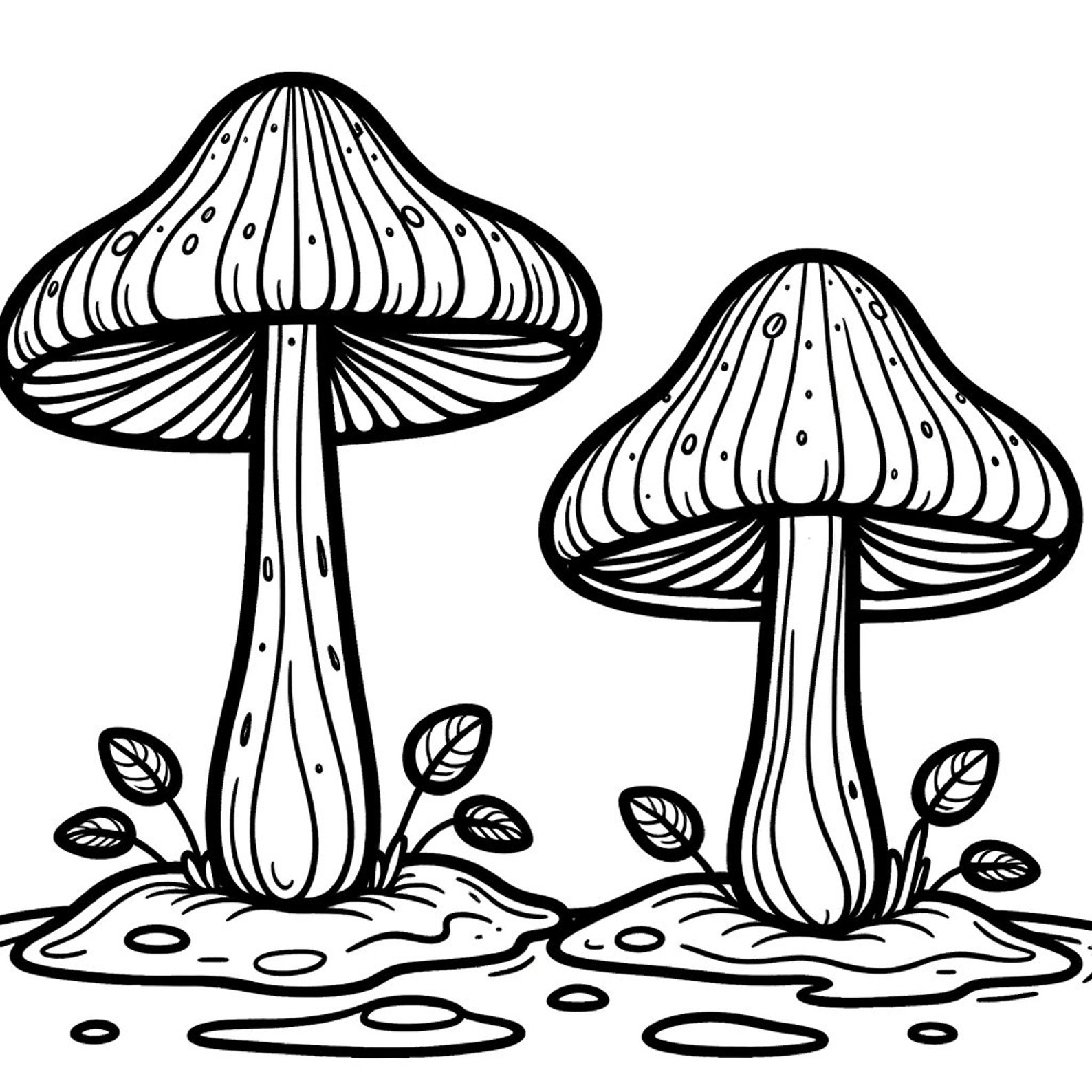 20 Blooming Mushroom Coloring Pages, Mushroom Coloring, Stress Relief ...