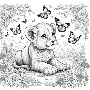 5 Lion Coloring Page, Adult Lion Coloring Page, Kids Lion Coloring Page ...