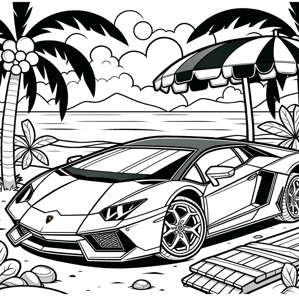 5 Car Coloring Pages, Car Coloring Pages, Cool Car Coloring Pages. - Etsy