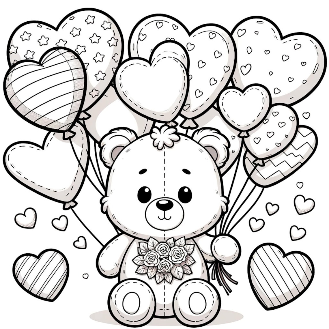 45 Valentines Day Coloring Pages, 45 Cute Love Coloring Pages, Cute ...